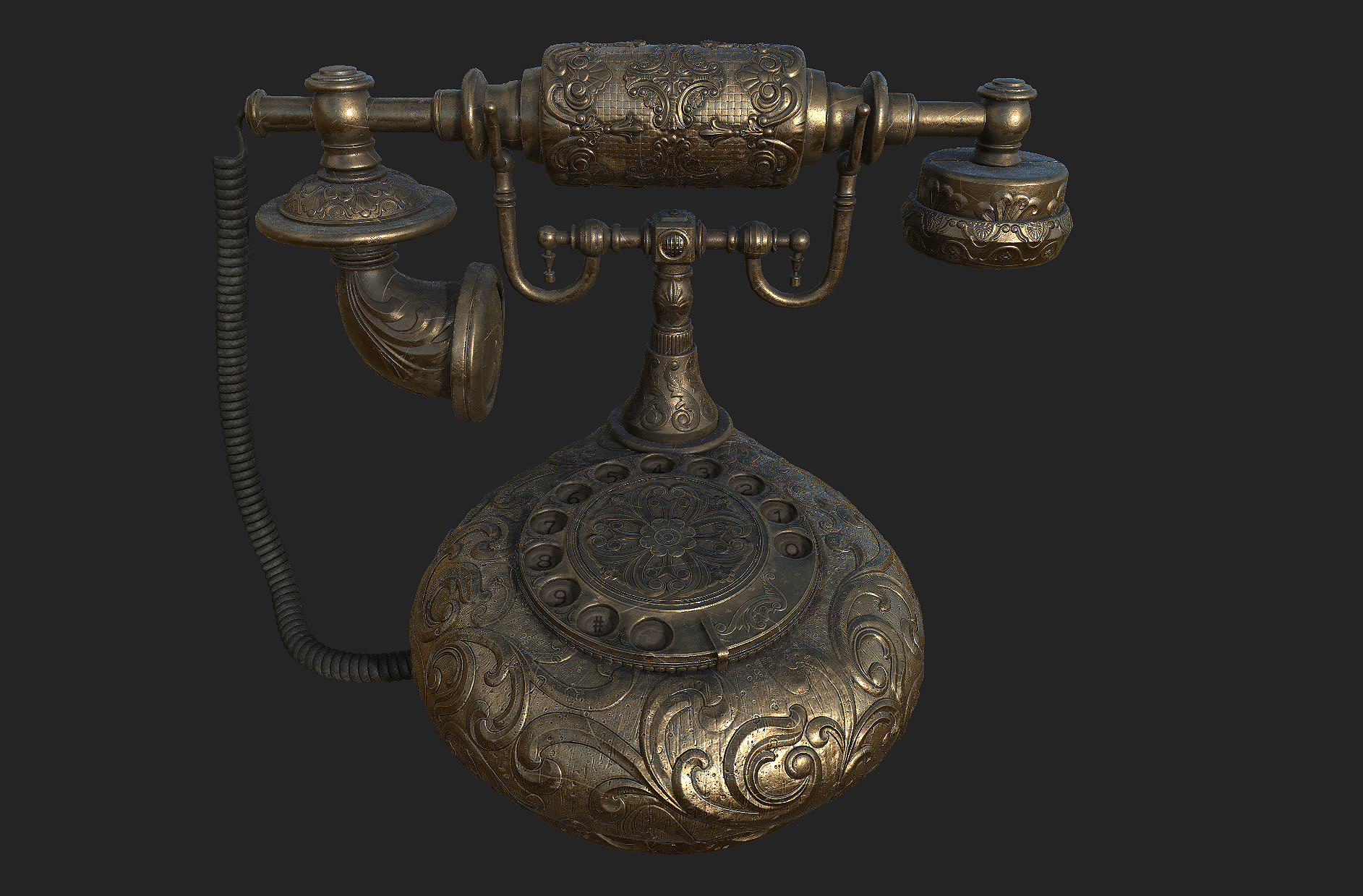 ArtStation - Antique Phone Prop