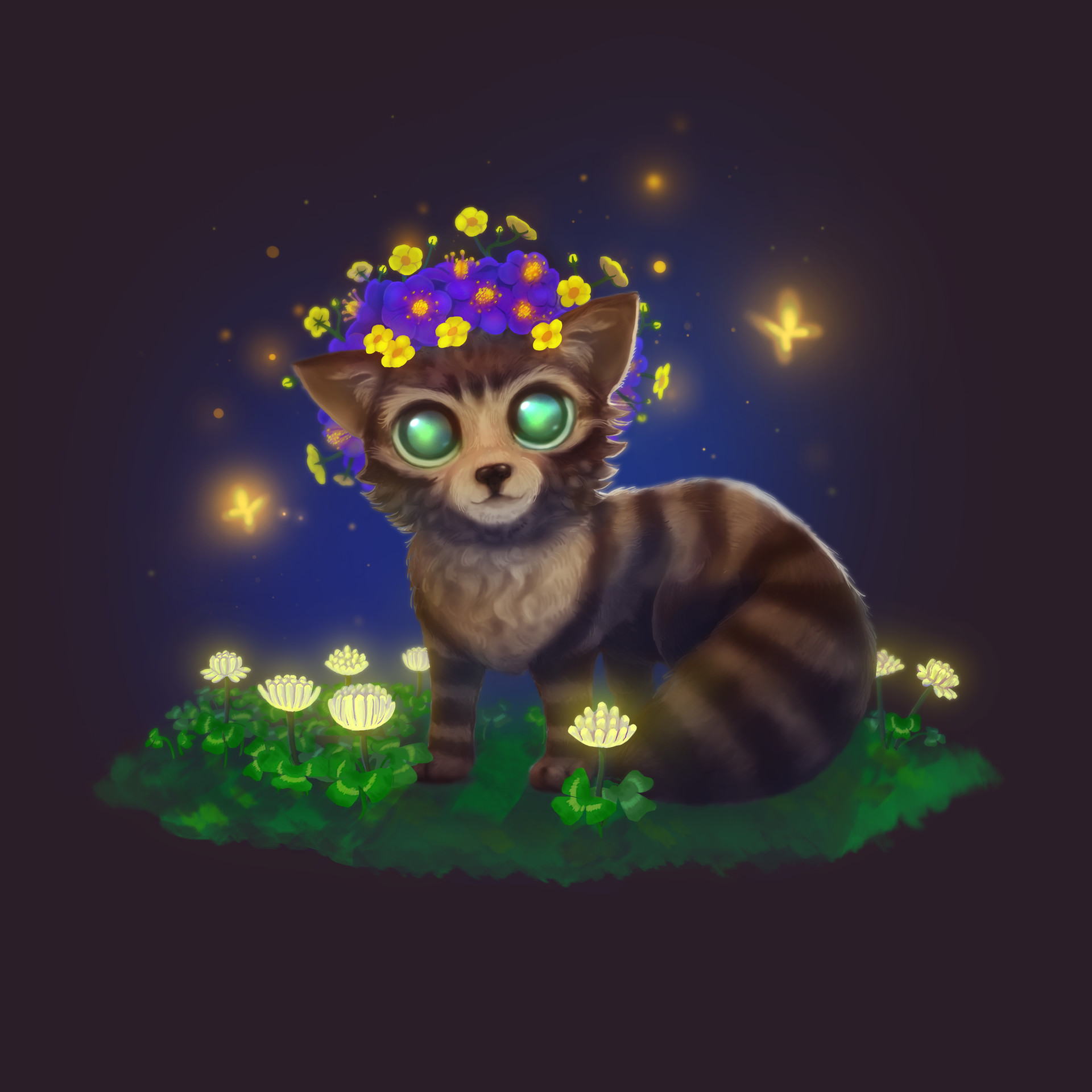 ArtStation - flower cat