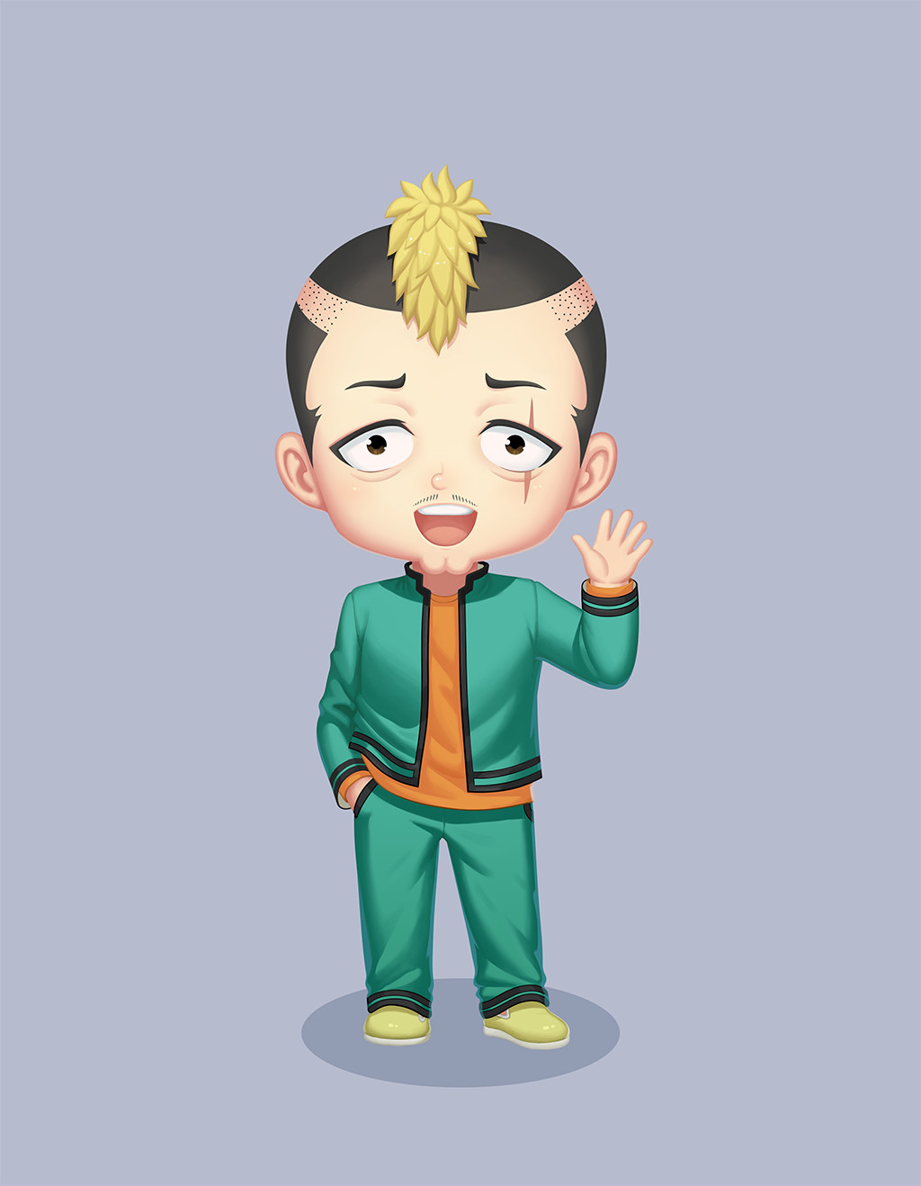 ArtStation - Nendou Riki from Saiki Kusuo no sai-nan