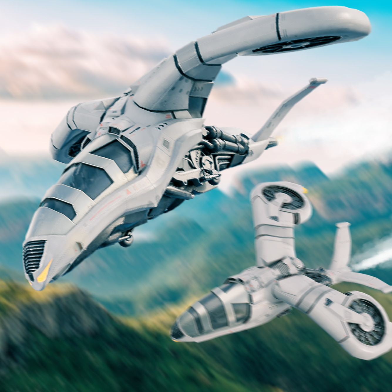 ArtStation - Sci-fi Gyrocopter Refresh