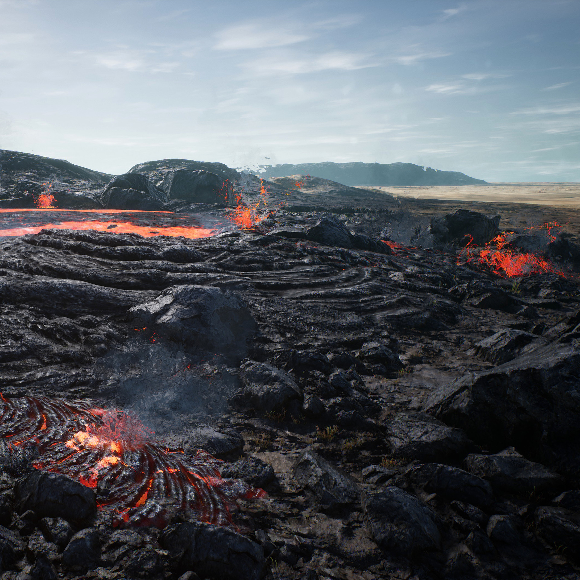 ArtStation - UE4 Lava Desert Landscape