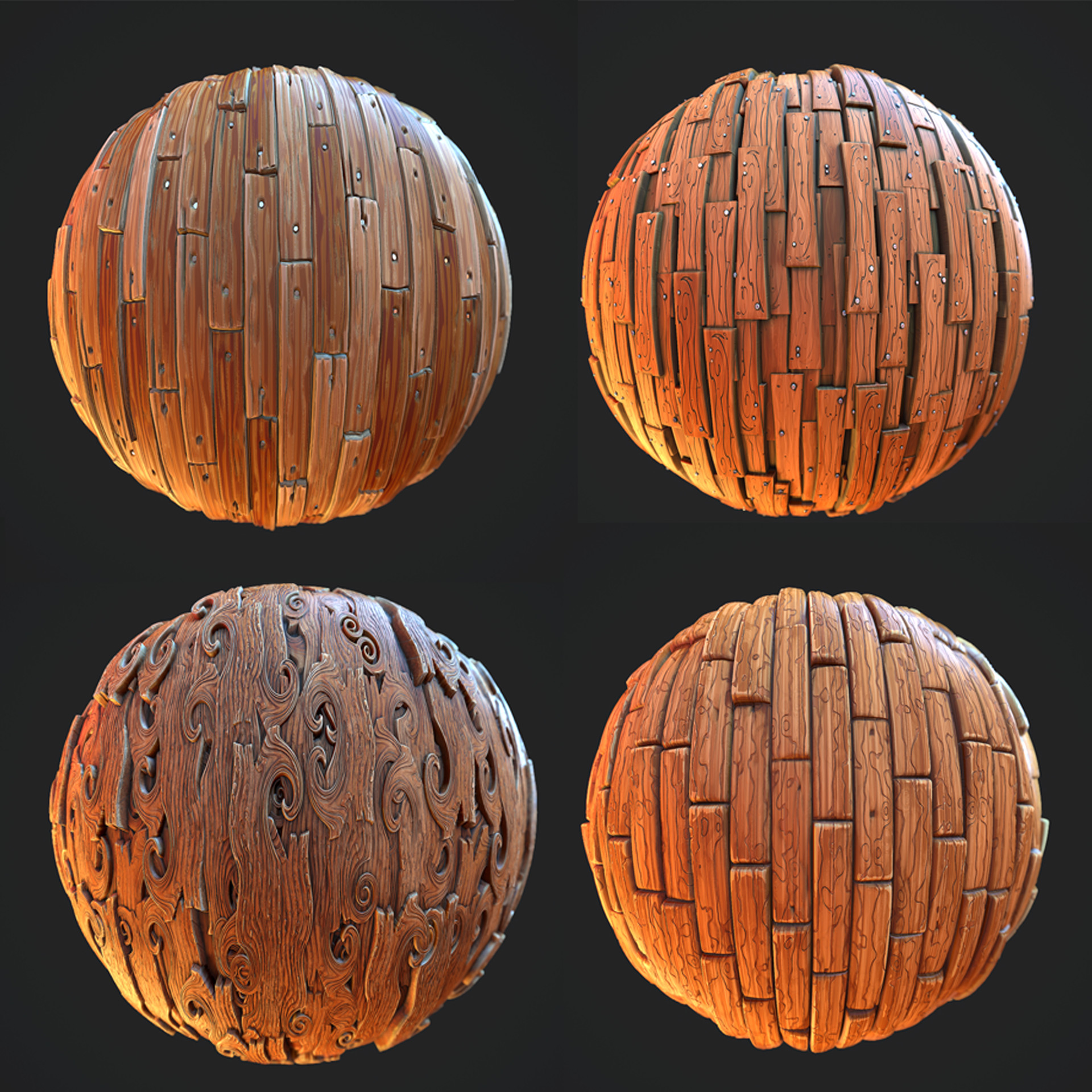 ArtStation - stylized wood (SubstanceDesigner)