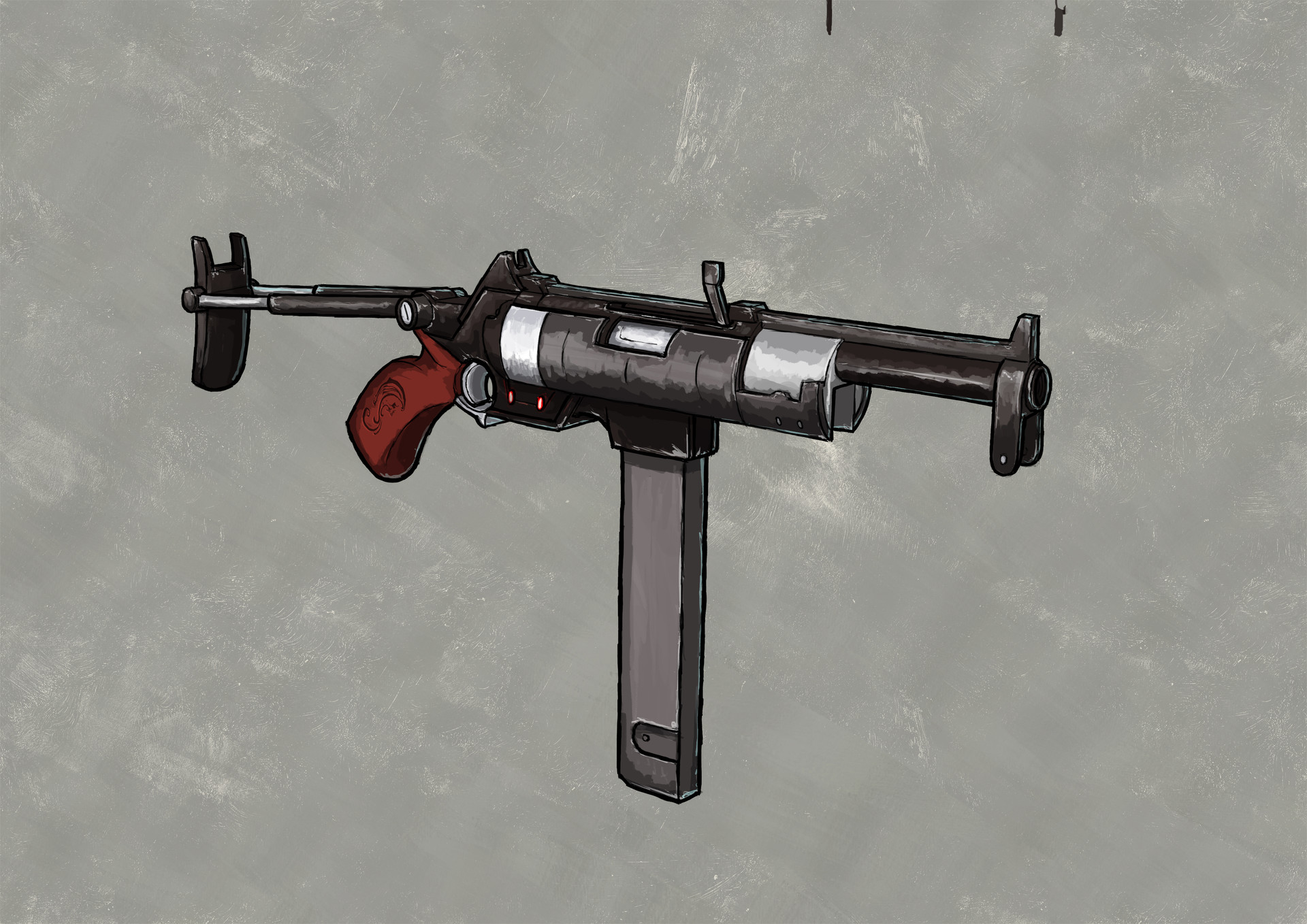 ArtStation - BRM- 49 Sub Machine-gun