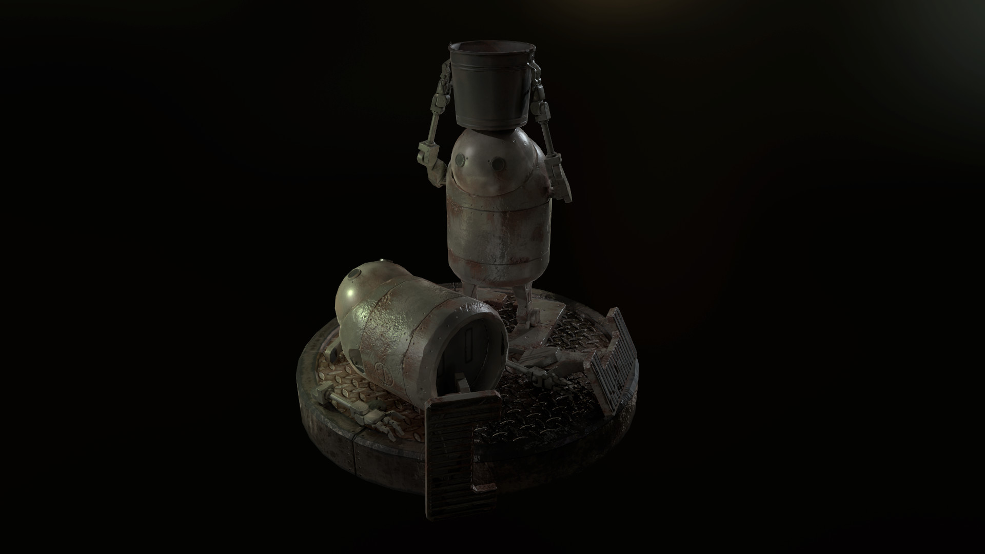 ArtStation - NieR:automata_fanart:Brother_robot