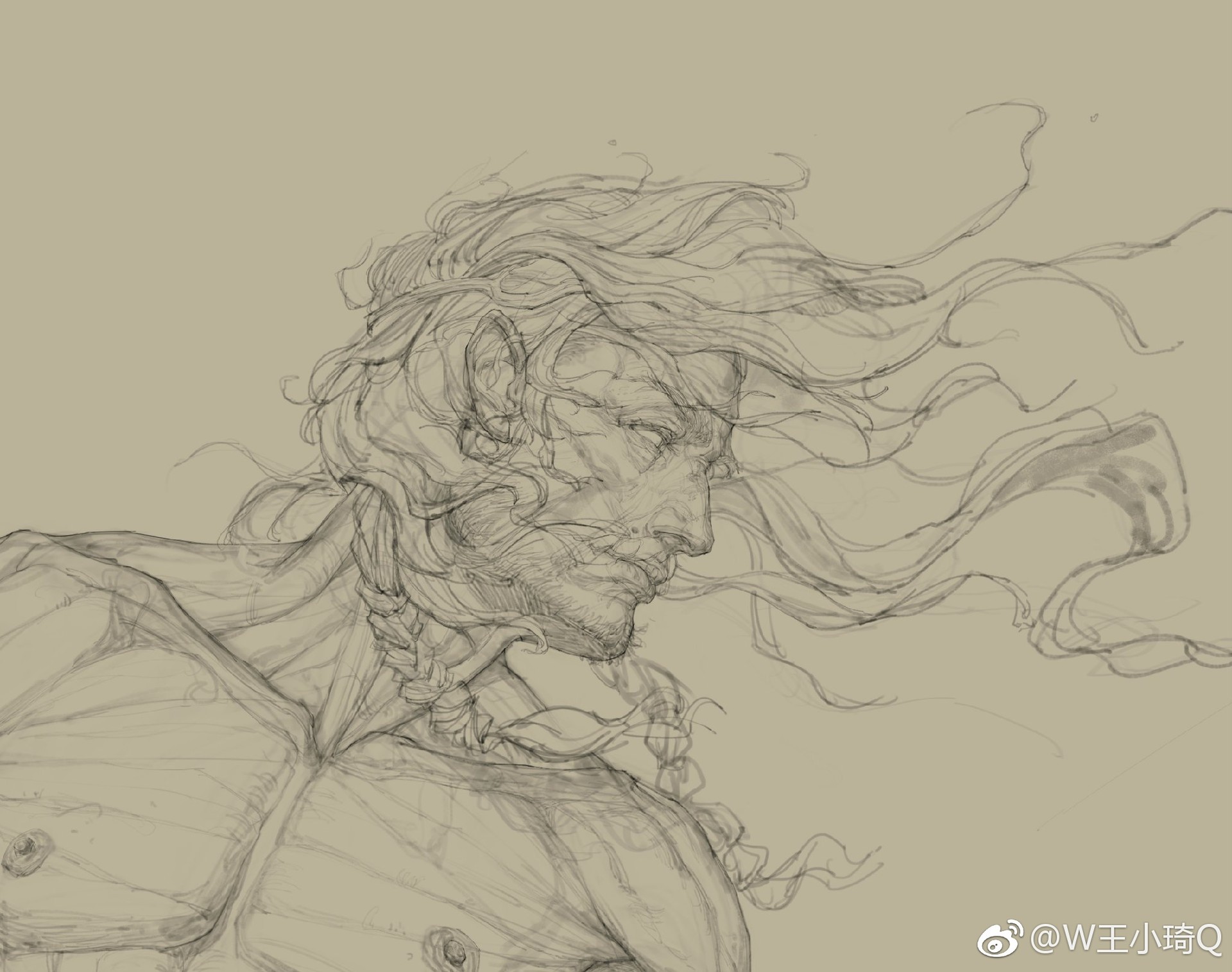 ArtStation - Line art 男性人体