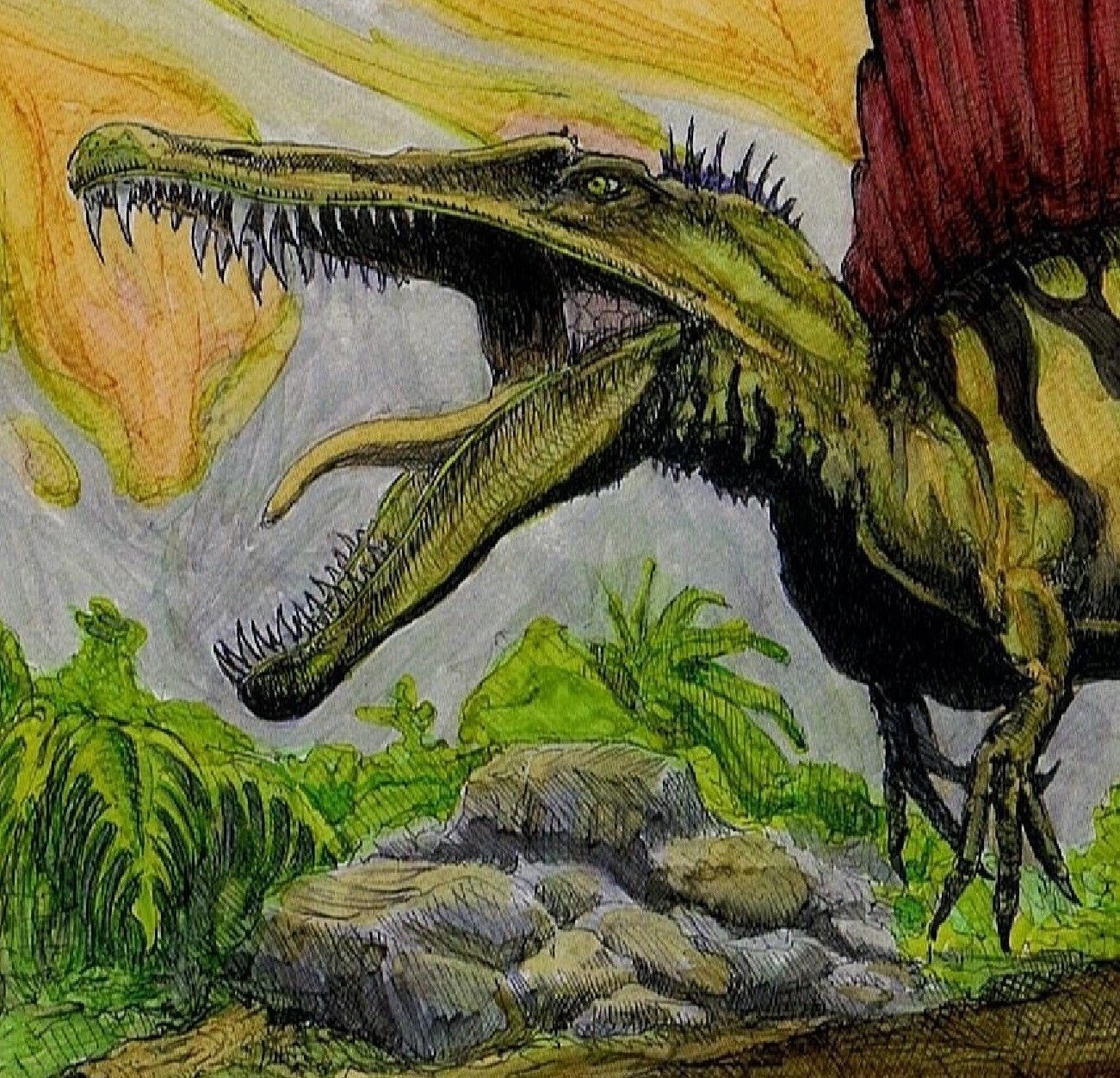 ArtStation - SPINOSAURUS – Final full colour version (2014).