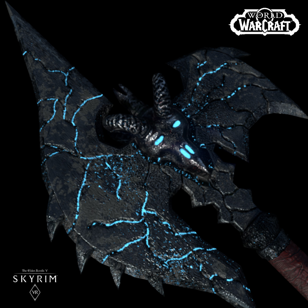 ArtStation - Shadowmourne - WOW (mod Skyrim)