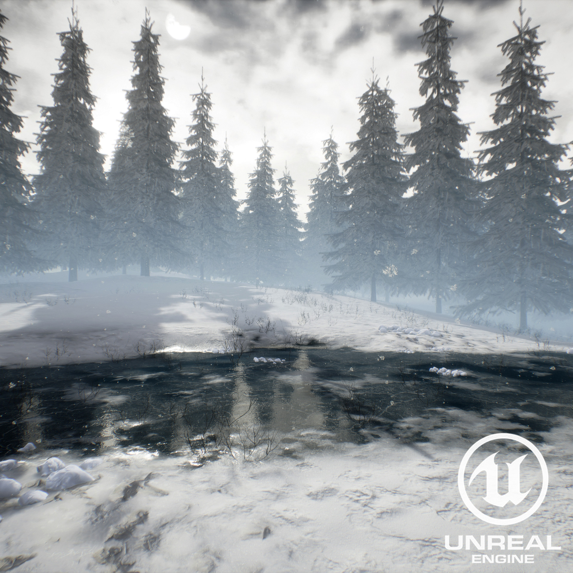 ArtStation - UE4 Snow Forest