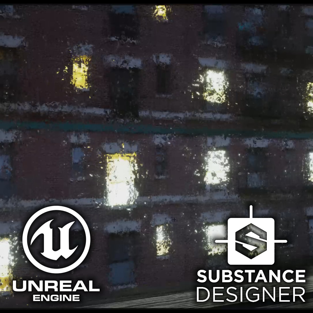 ArtStation - Unreal Engine - Realtime Rain (Work)flow