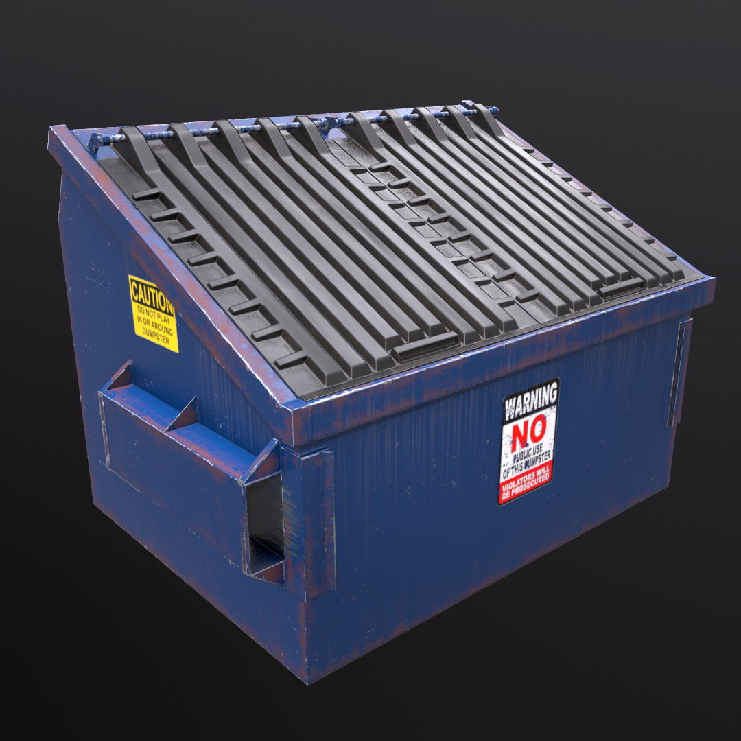 ArtStation - Blue Dumpster