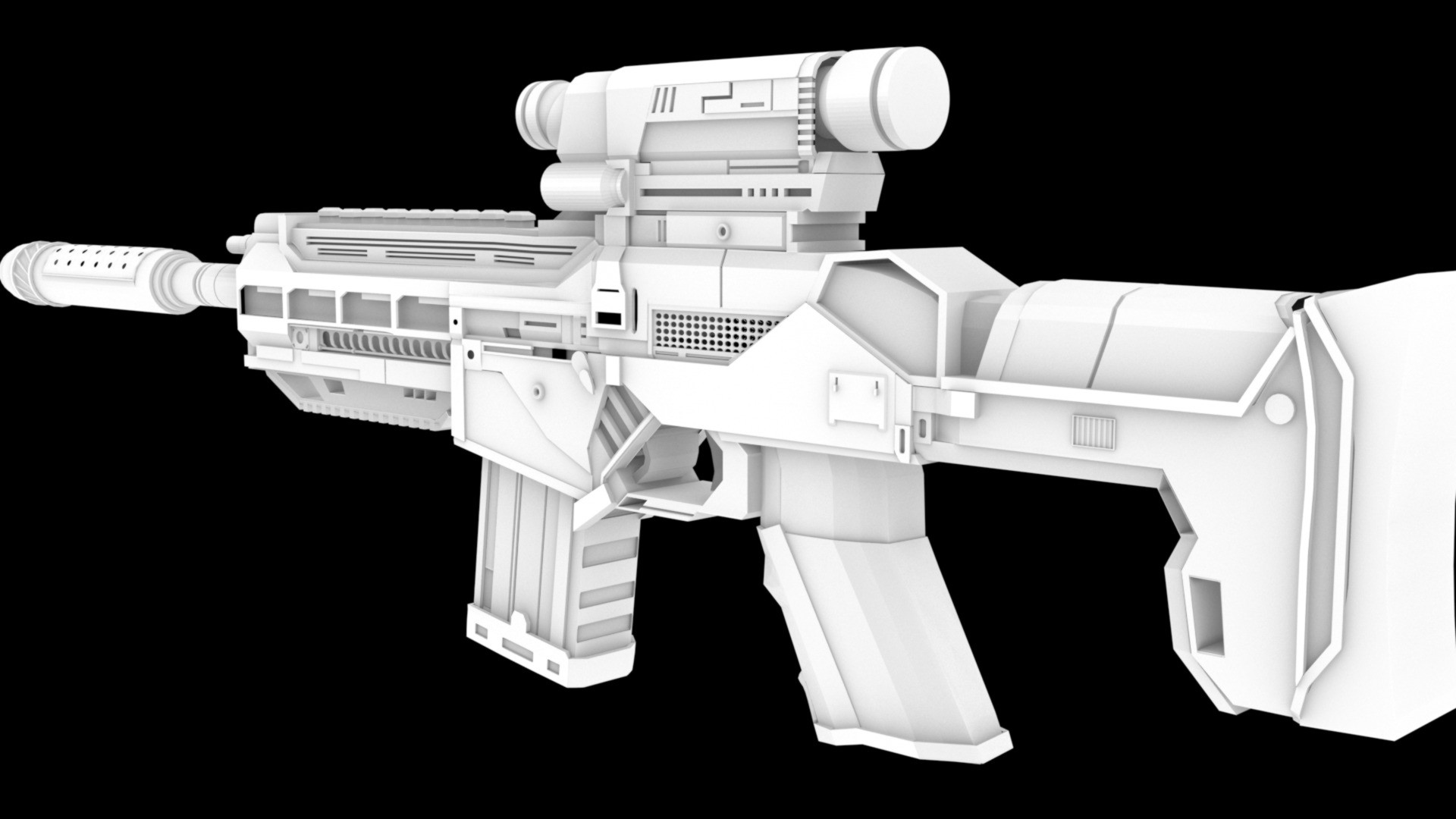 ArtStation - 3d gun modelling