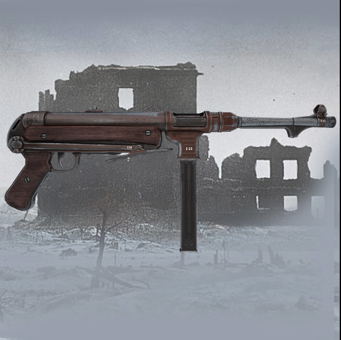 ArtStation - MP 40 Submachine gun.