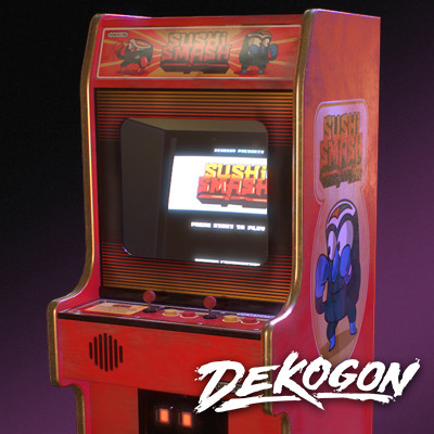 ArtStation - Dekogon - Sushi Smash Arcade Cabinet