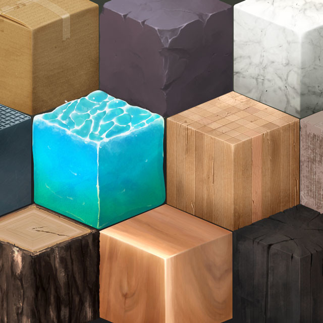 ArtStation - Material Cubes Study