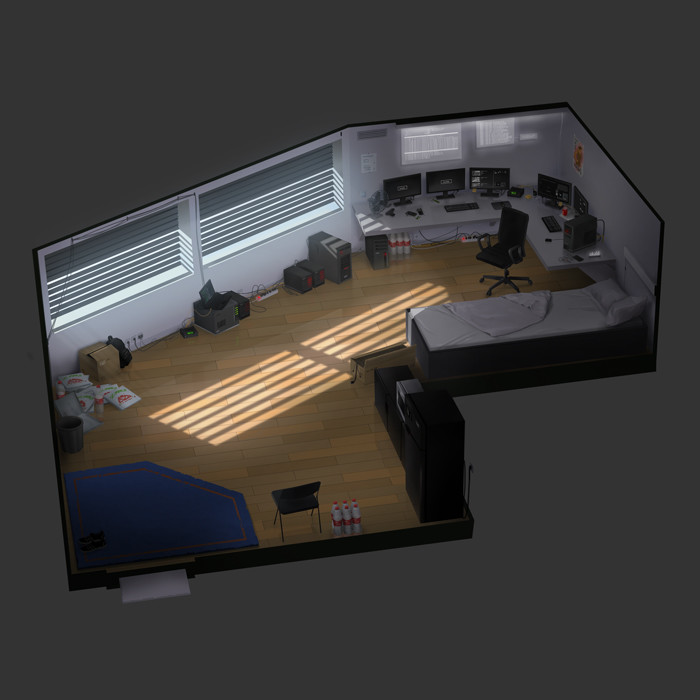 ArtStation - Black Hat Cyber Hideout