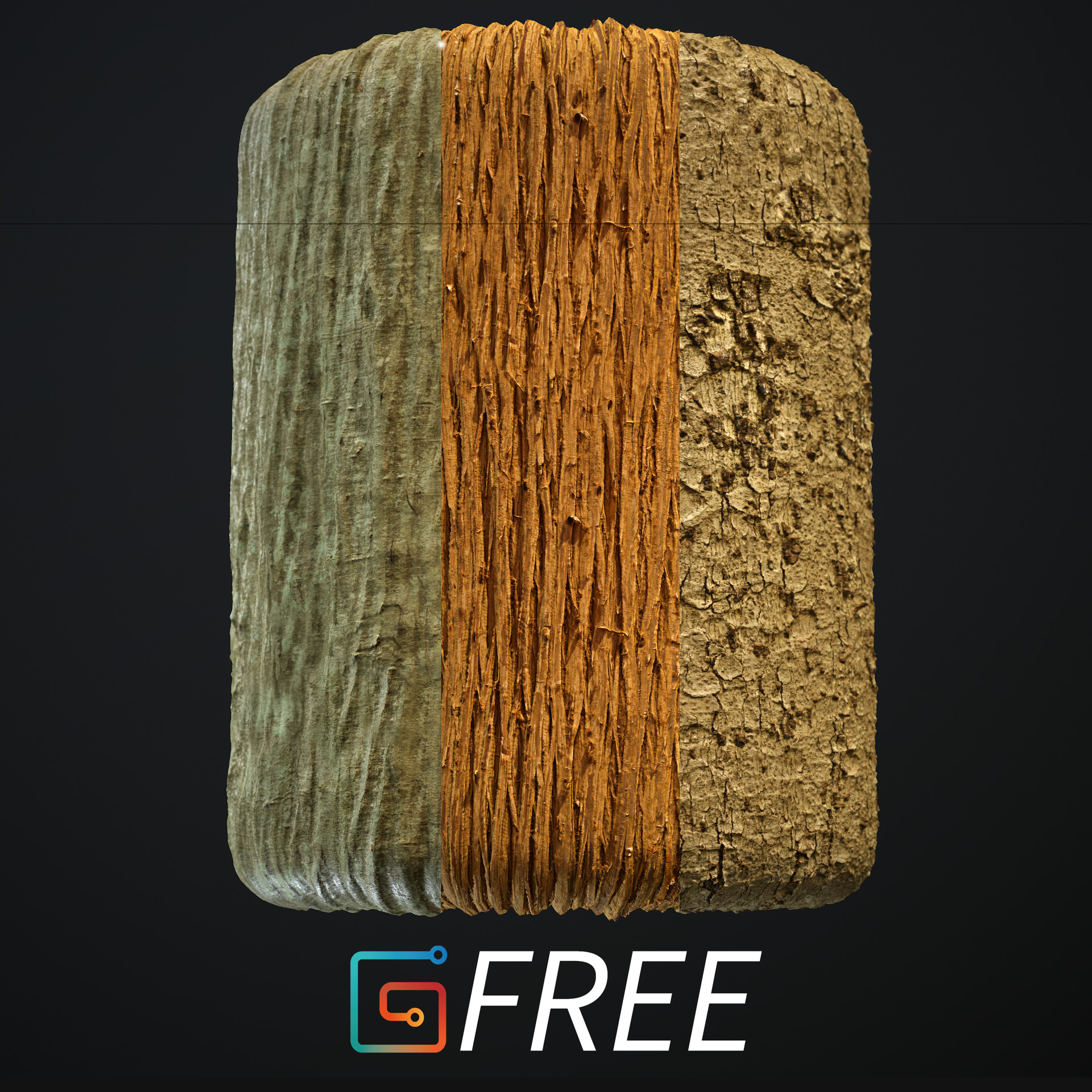 ArtStation - Free Photogrammetry Bark Tile Textures