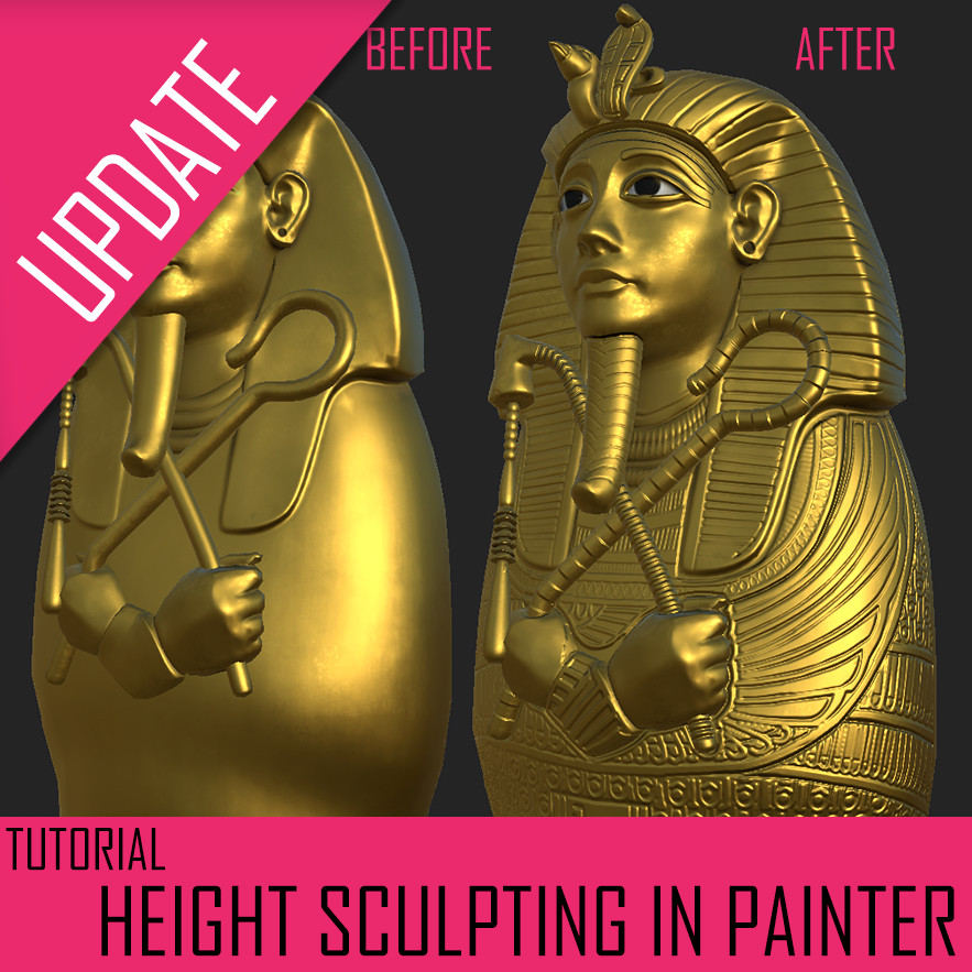 ArtStation - HEIGHT SCULPTING IN PAINTER Workflow - Breakdown