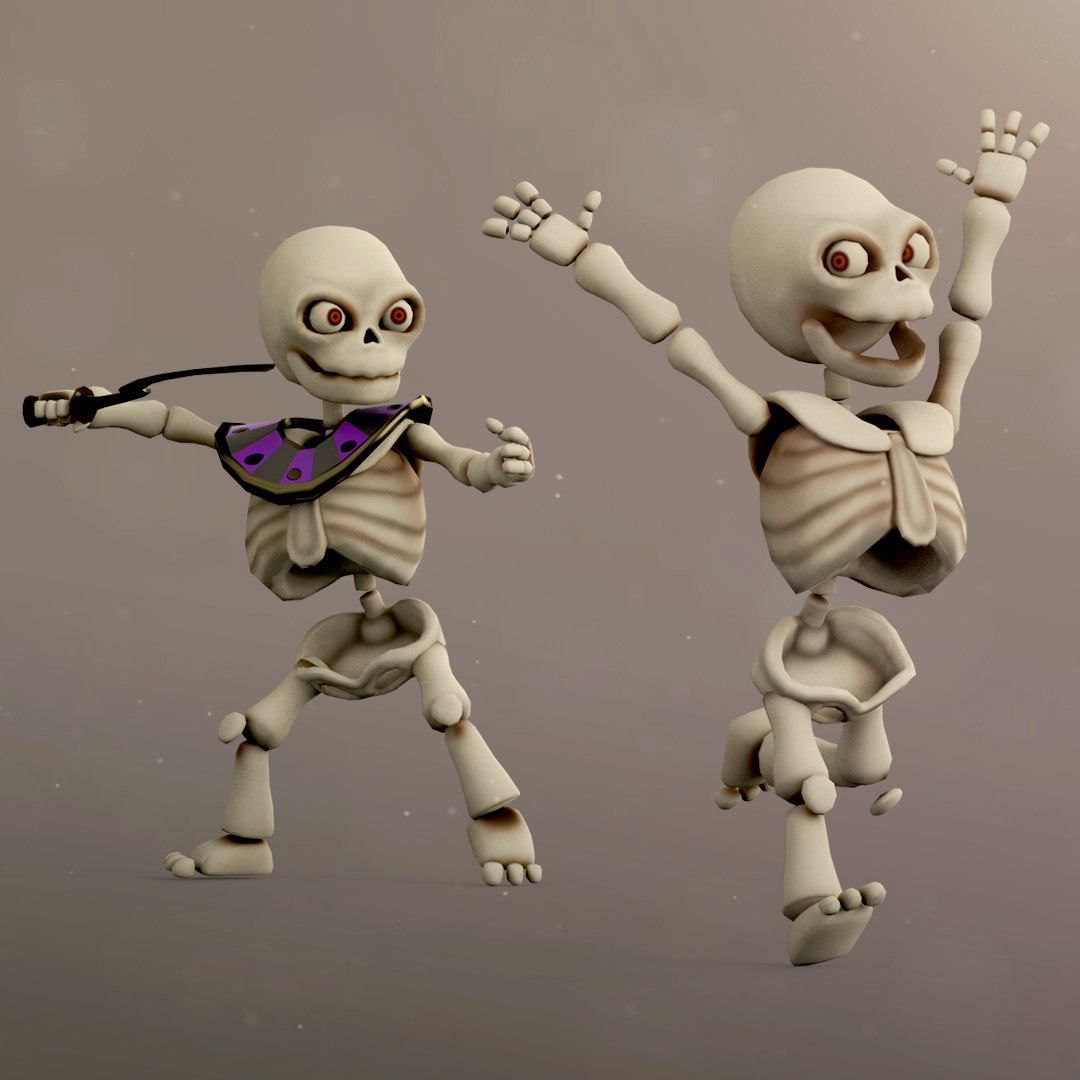 ArtStation - Lowpoly Character: Skeletons