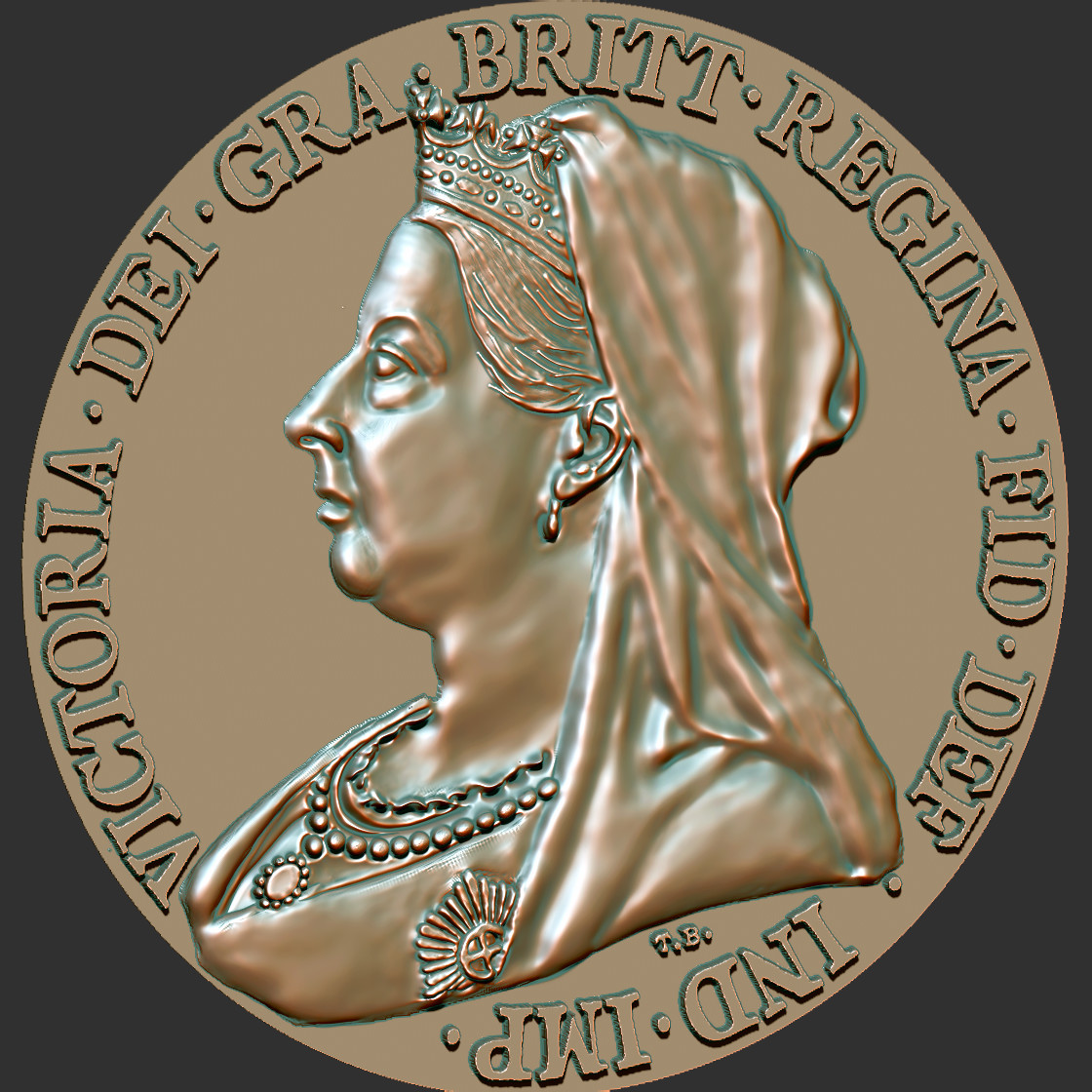 ArtStation - Queen Victoria Old Head Crown - COIN
