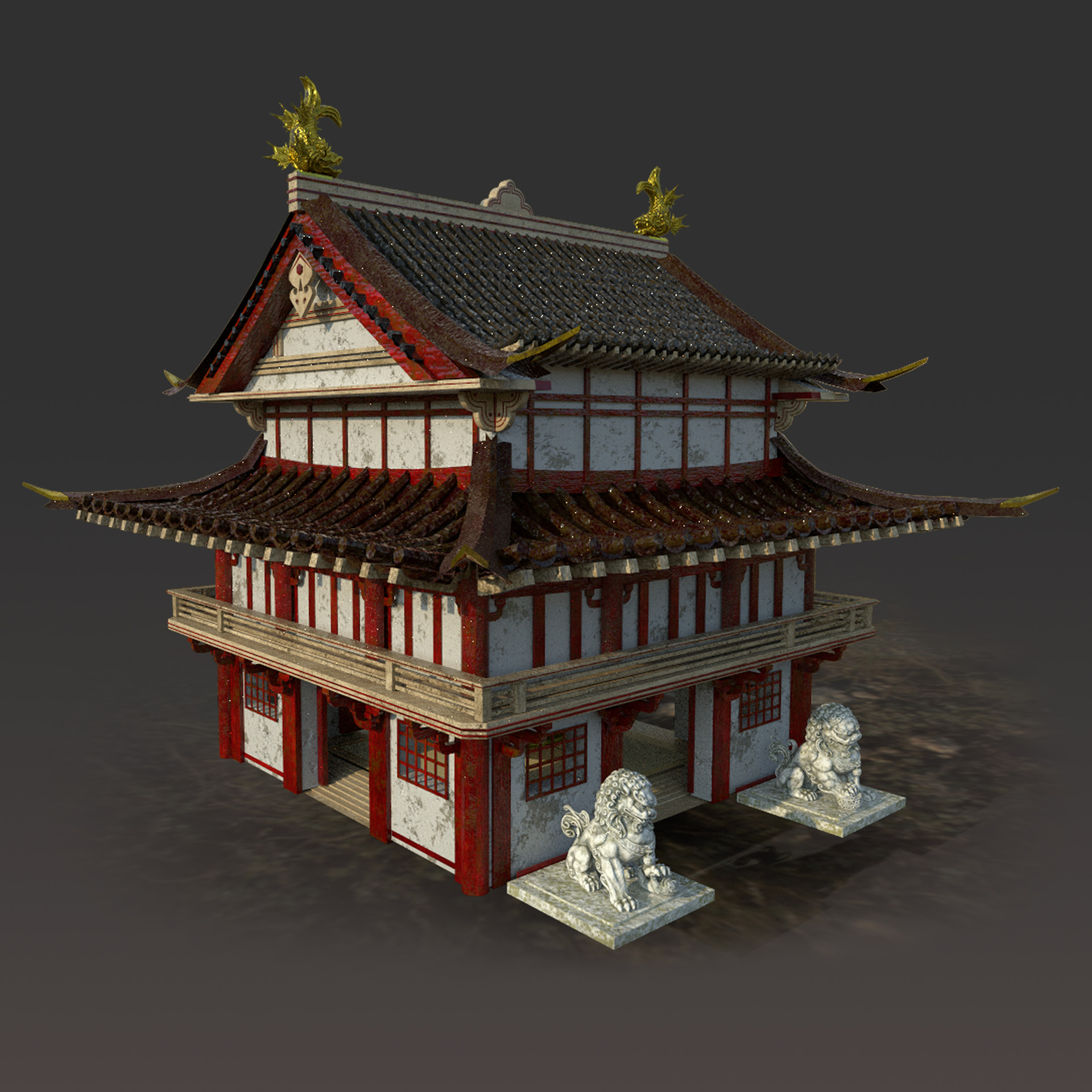 ArtStation - 3D Japanese Temple