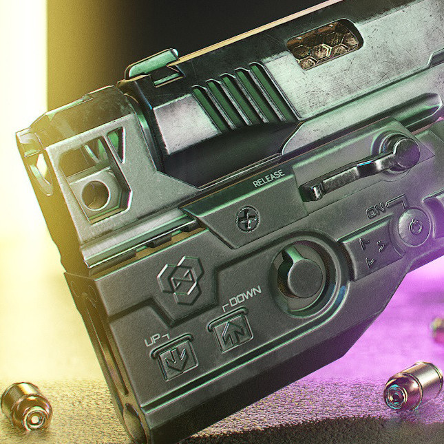 ArtStation - Futuristic Pistol