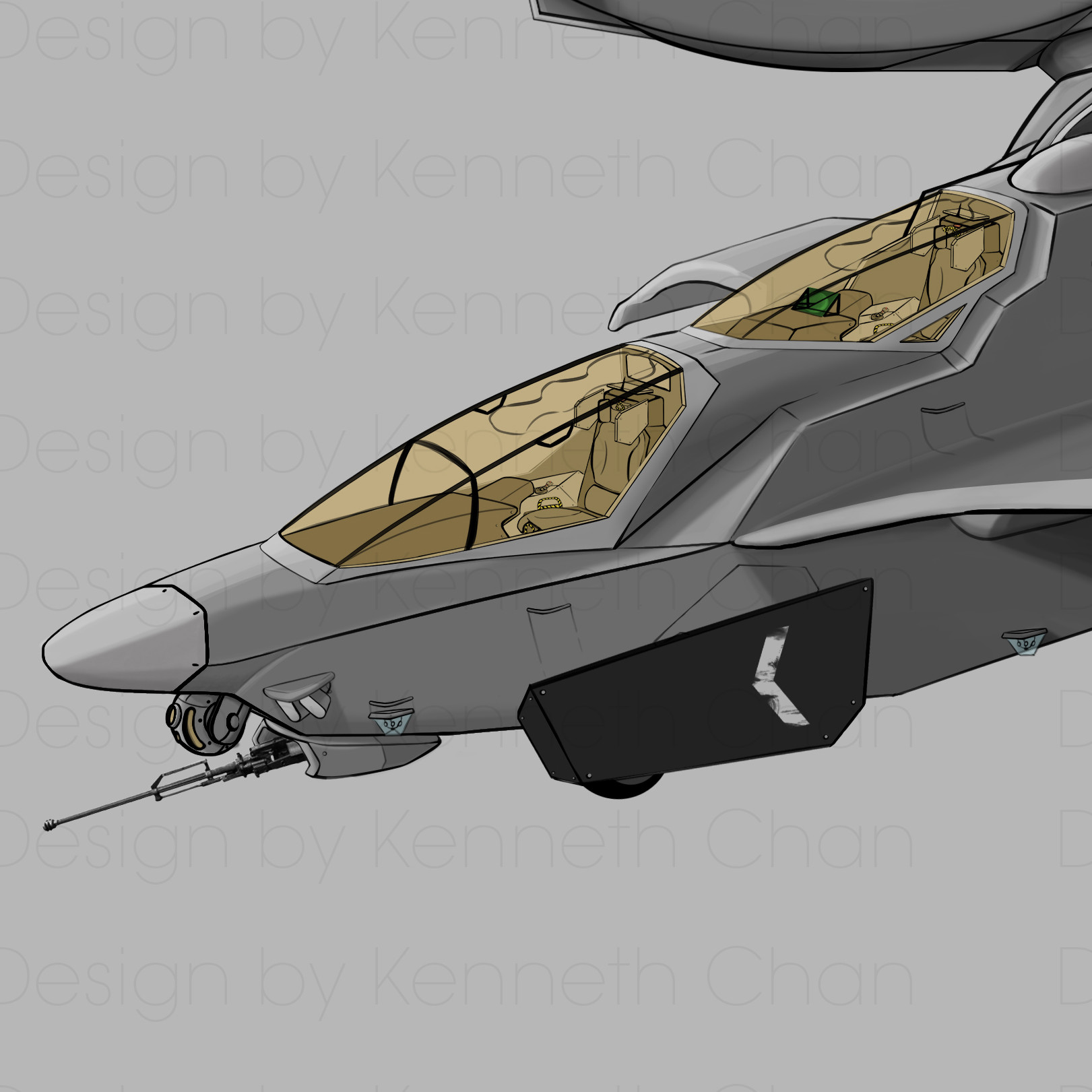 ArtStation - "Stealth Dragon" Heavy Attack Compound Helicopter