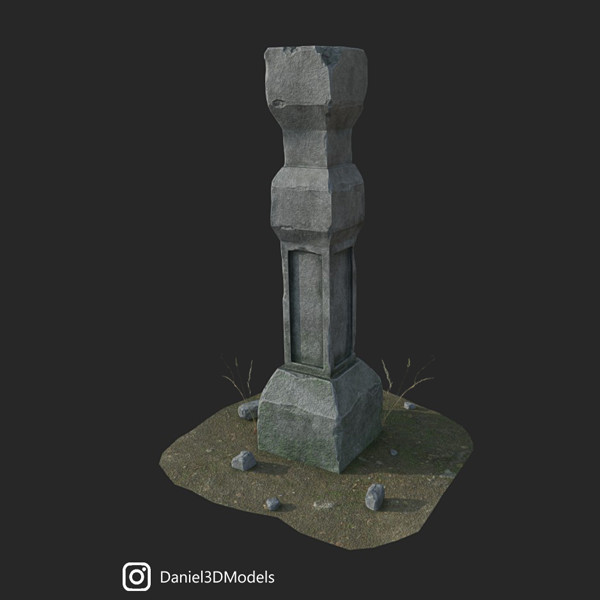 ArtStation - Damaged Pillar and Rubble