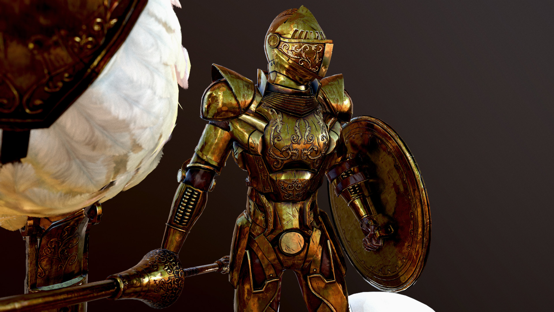 ArtStation - Joust knight and ostrich