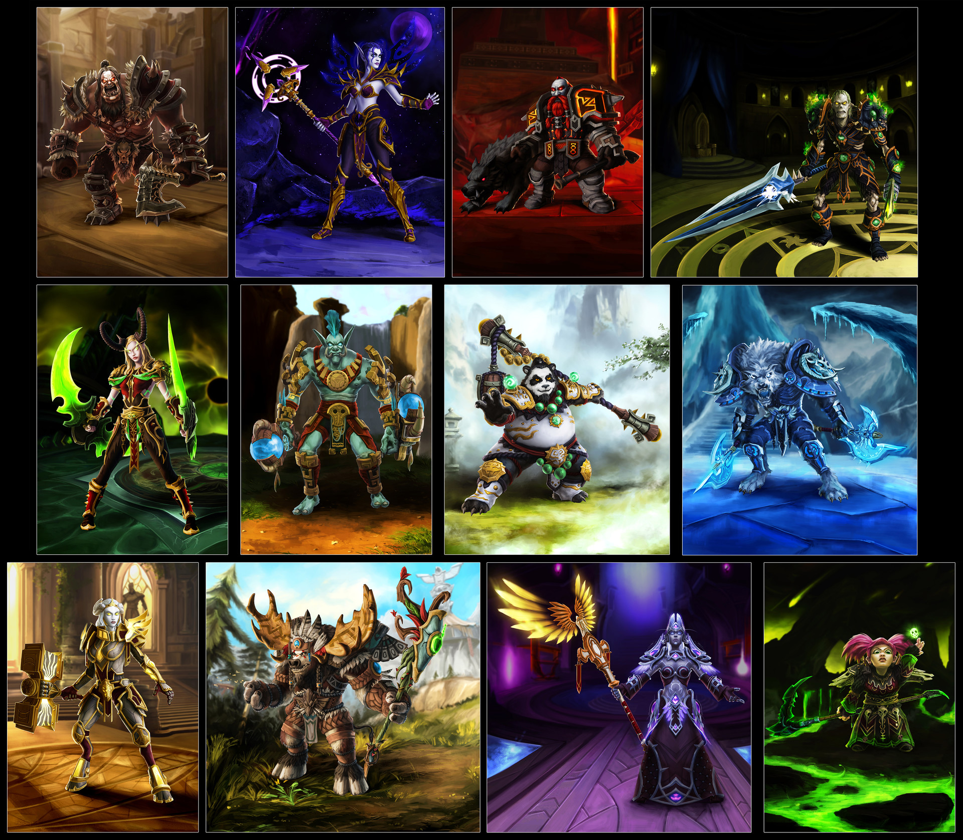 ArtStation - World of warcraft-12classes,12races