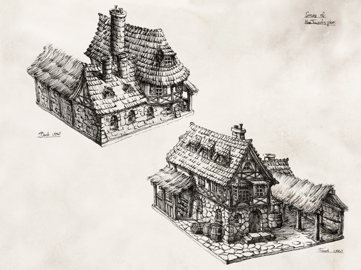 ArtStation - Concept Designs of Tabletop RPG Buildings
