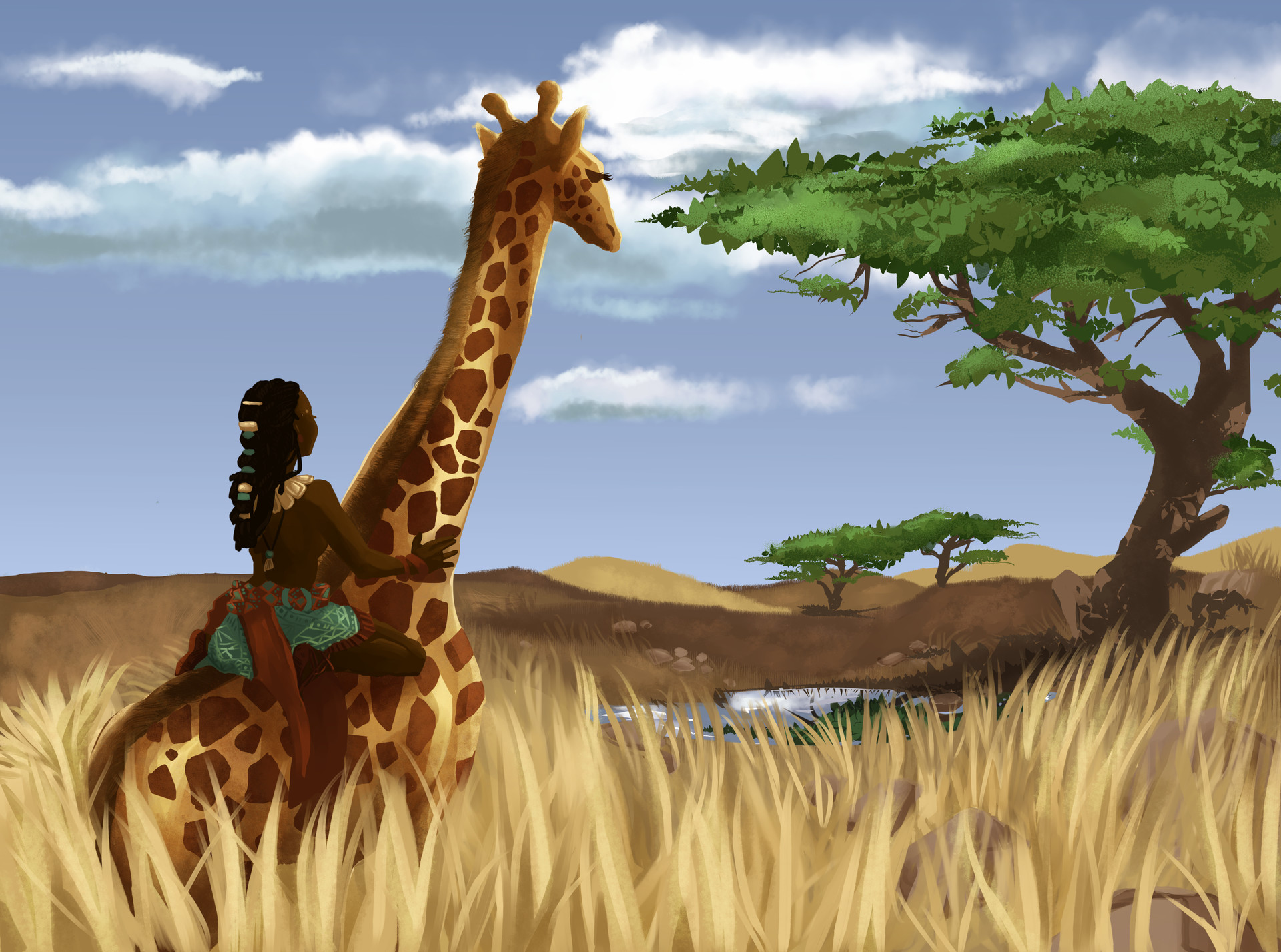 ArtStation - Giraffe Rider
