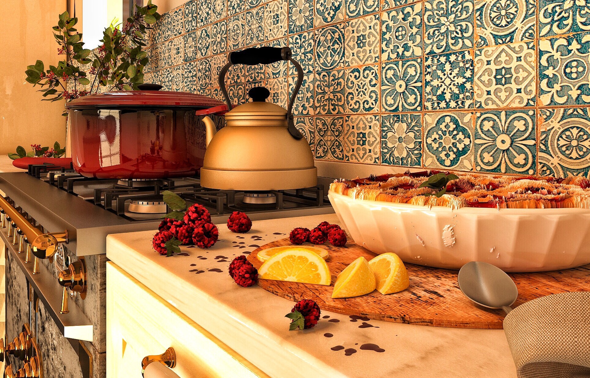 ArtStation - Blackberry-based Kitchen