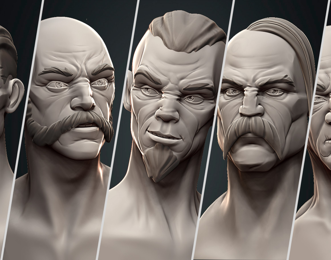 ArtStation - Male Head Sketches