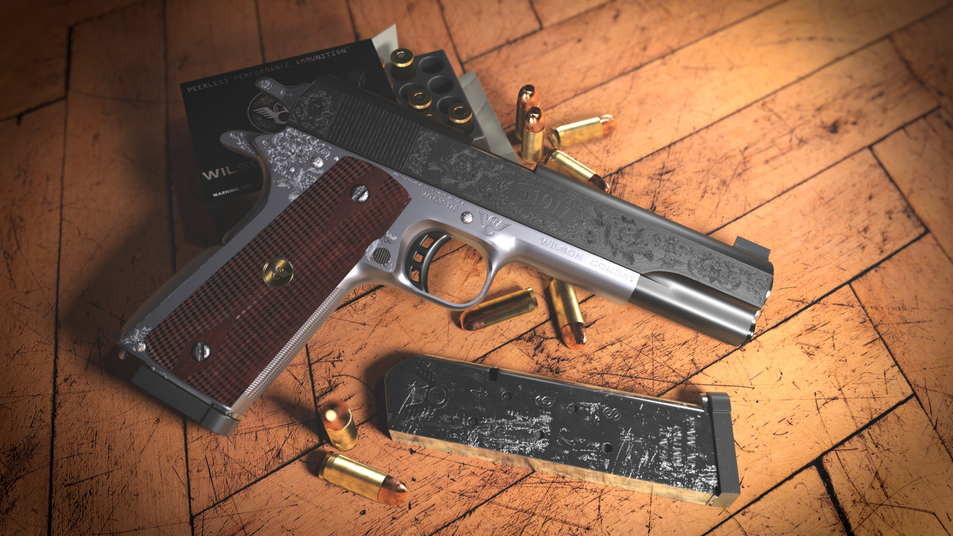 ArtStation - M1911 baroque replica pistol gun