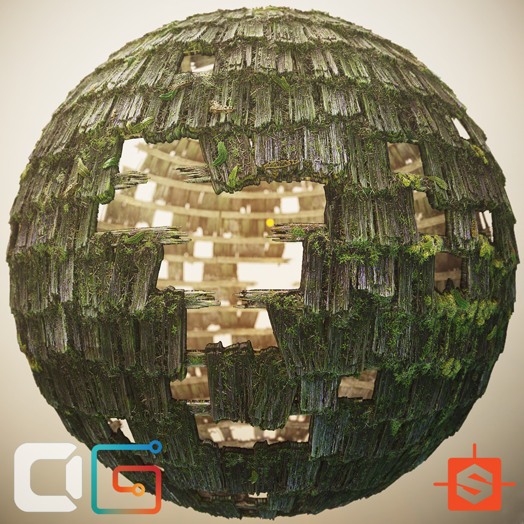 ArtStation - Rotten Wooden Roof Substance