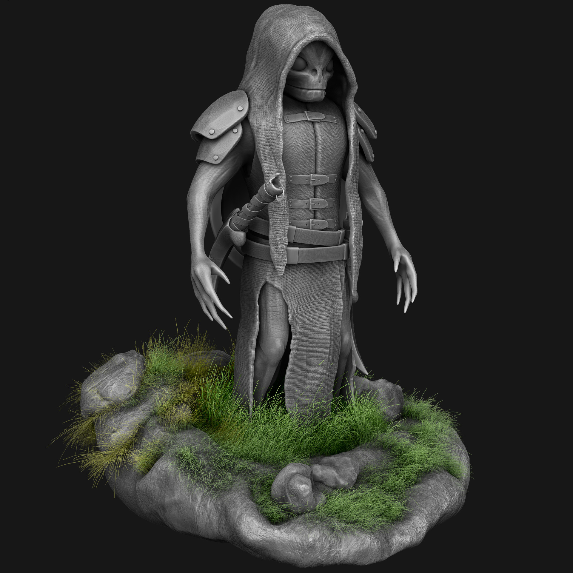 Nick Rosén - Lizard humanoid with daggers and shield