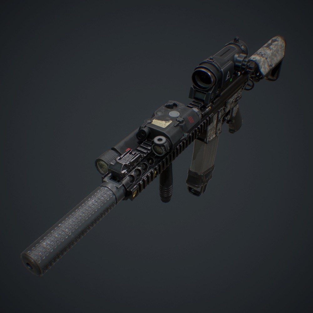ArtStation - Texturing MK18 Custom