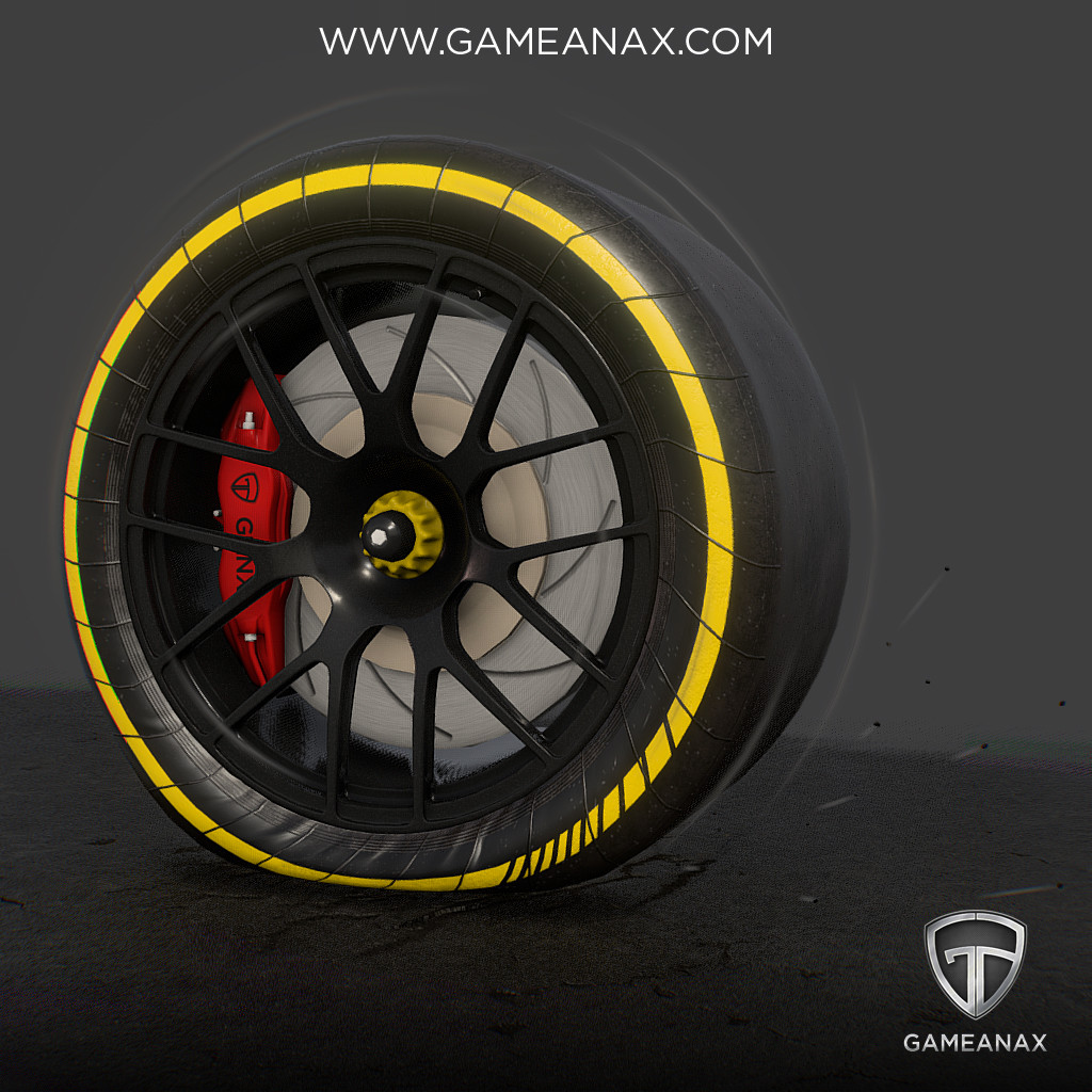 ArtStation - Drag Racing Wheel - Slick Tyre