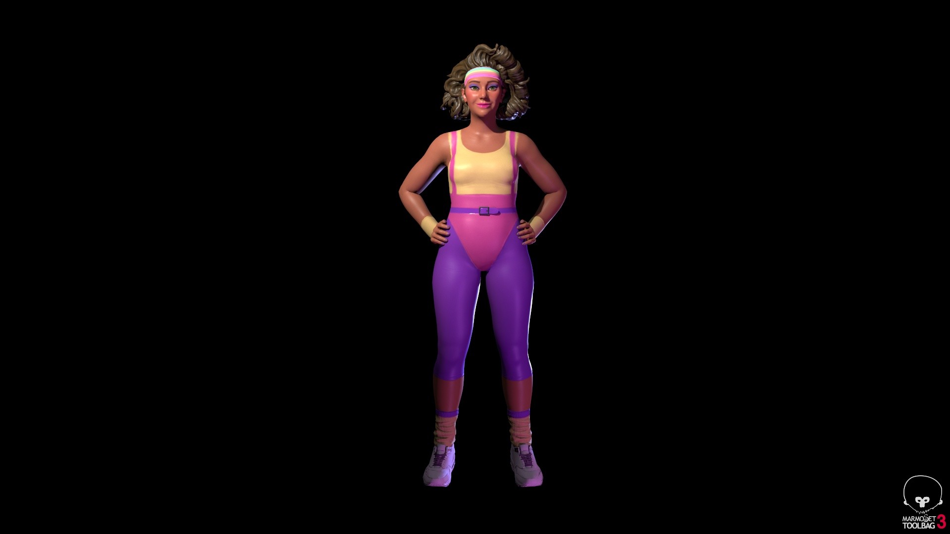 ArtStation - Female 80s Workout Model