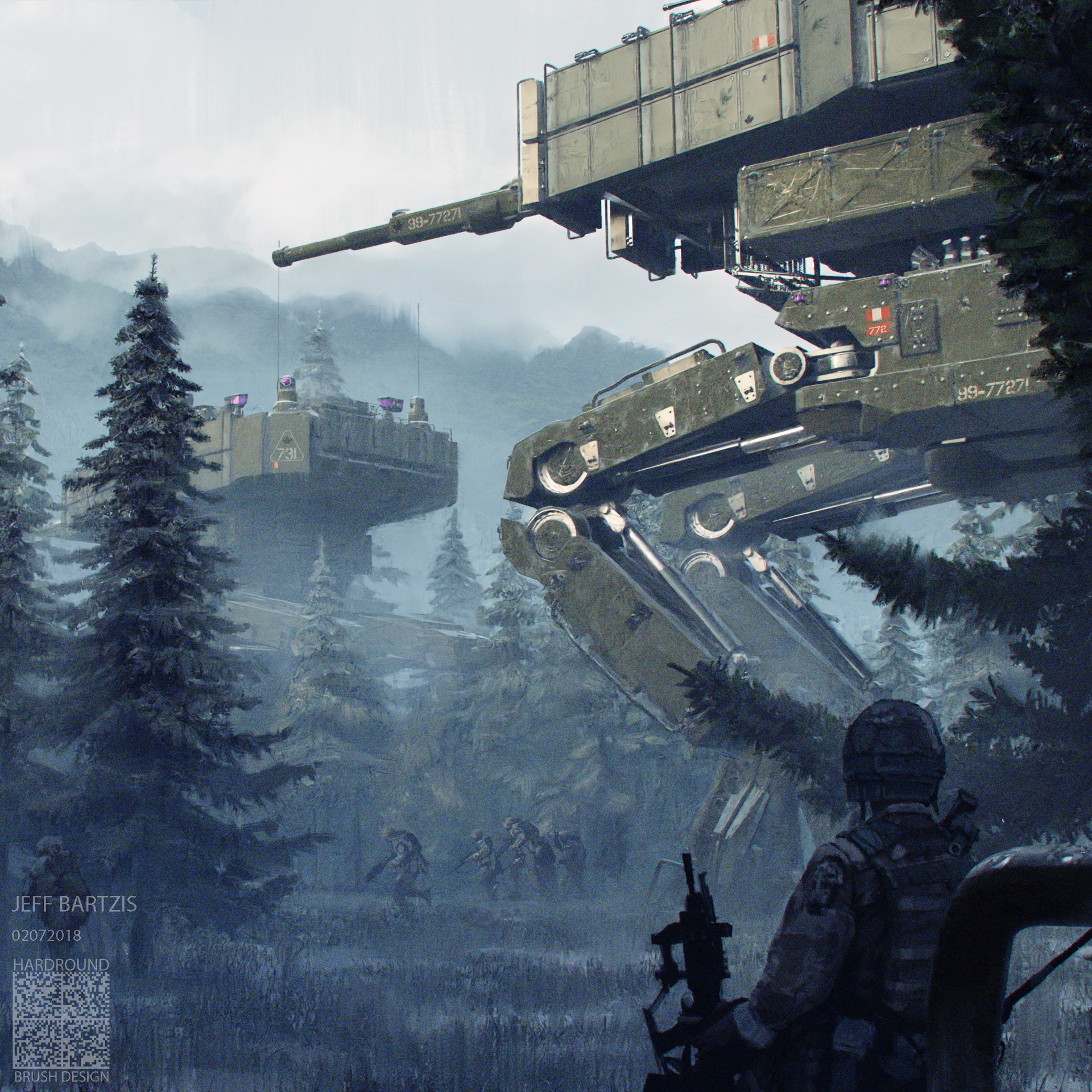 ArtStation - CAF Quad-Mech Training Grounds