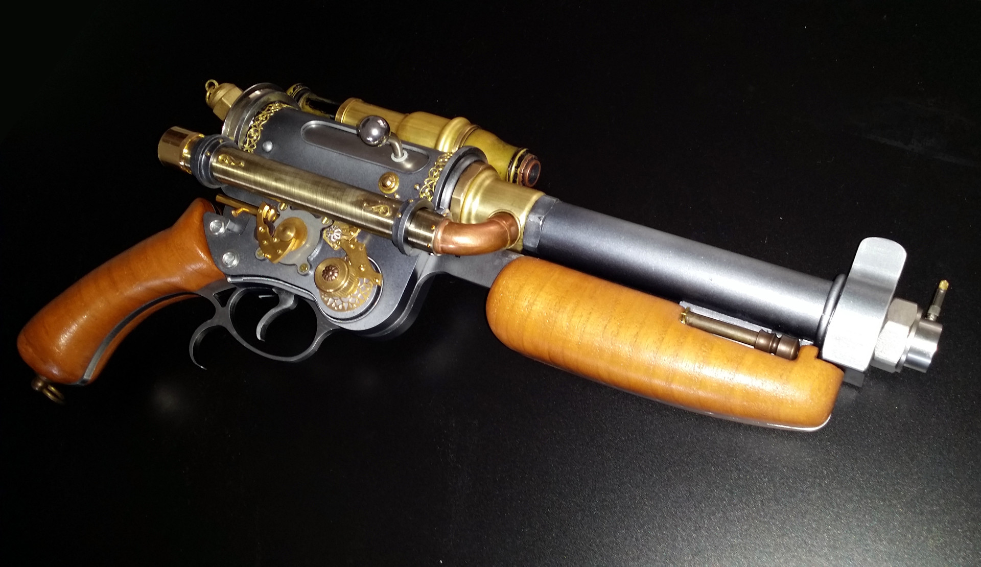 ArtStation - Real scale props. Steam Gun for an East India Company officer.