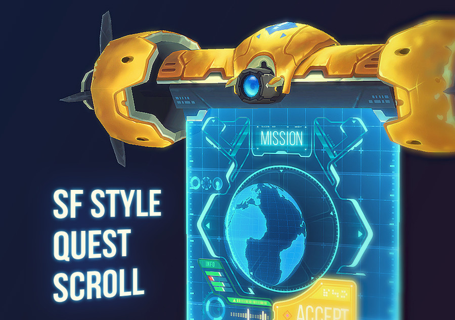 ArtStation - Futuristic Quest Scroll