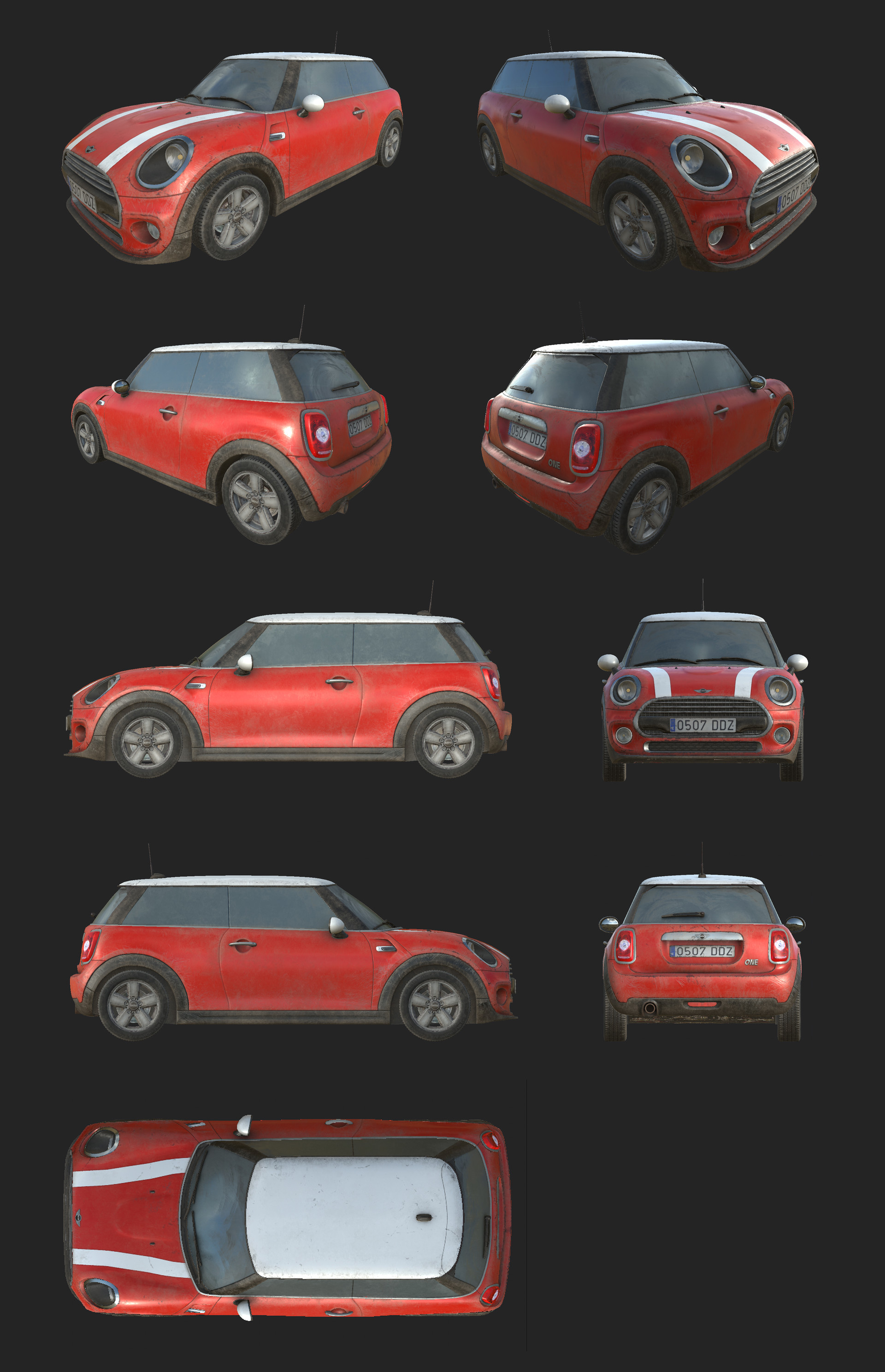ArtStation - Mini One First Car - Modeling and Texturing