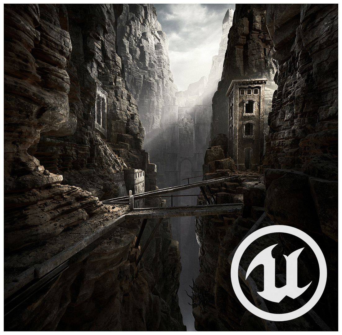 ArtStation - [UE4] Terrain Blending Rocks Scene