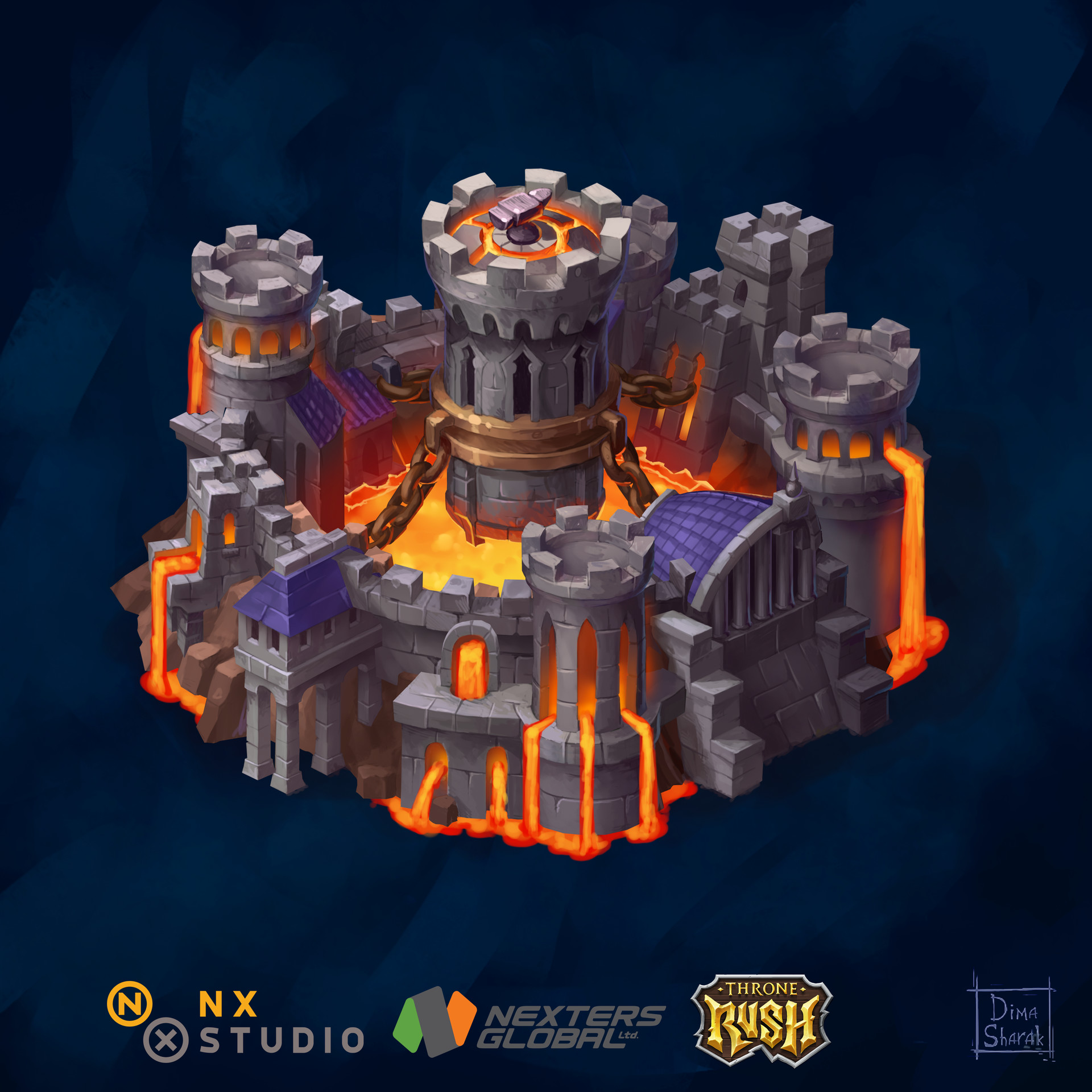 ArtStation - fire fortress and some