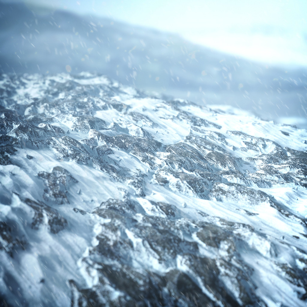 ArtStation - Snowy Rock Slope - Substance Designer - by Jonathan BENAINOUS