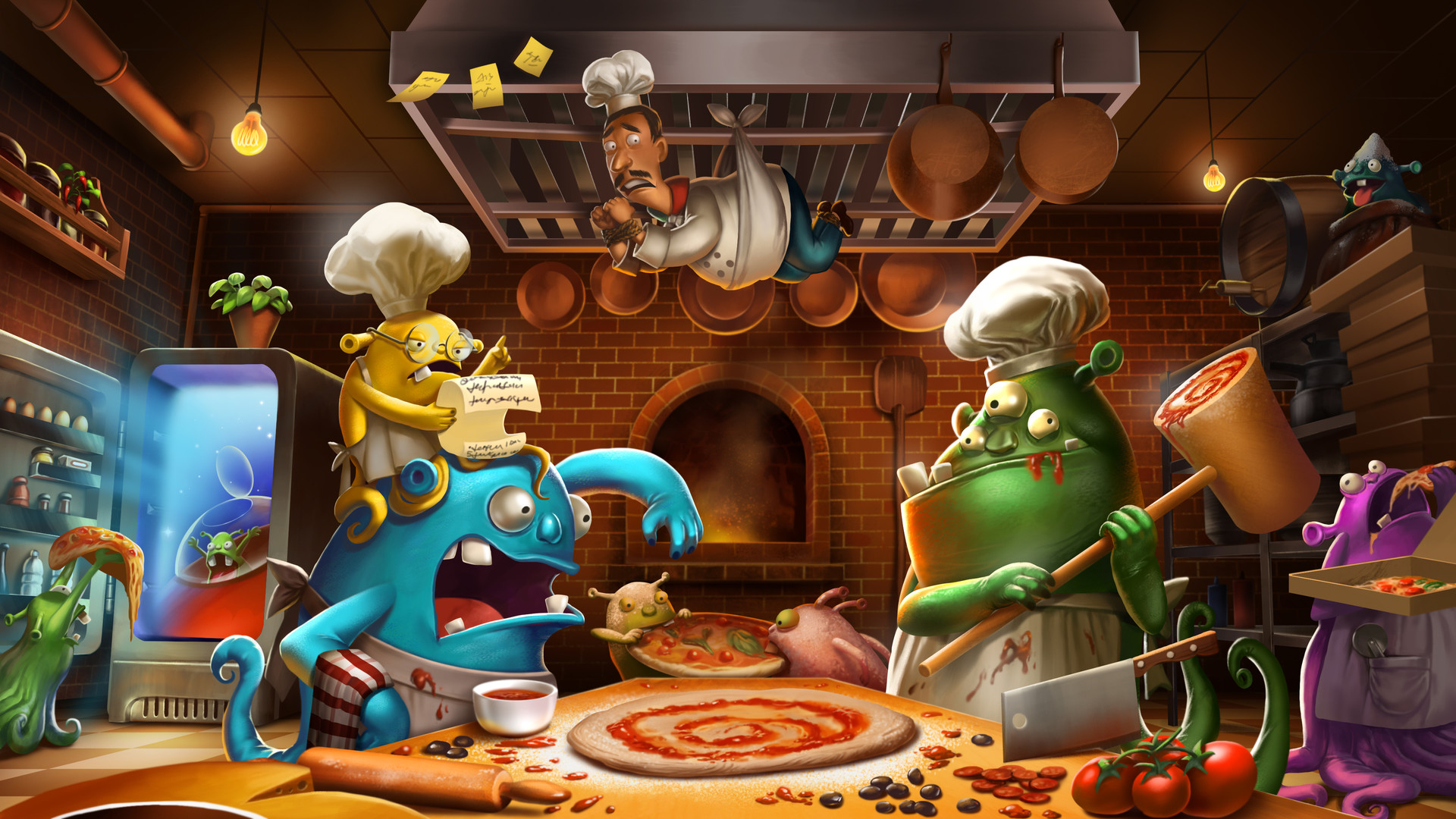 ArtStation - Pizza Invaders - Slot game project