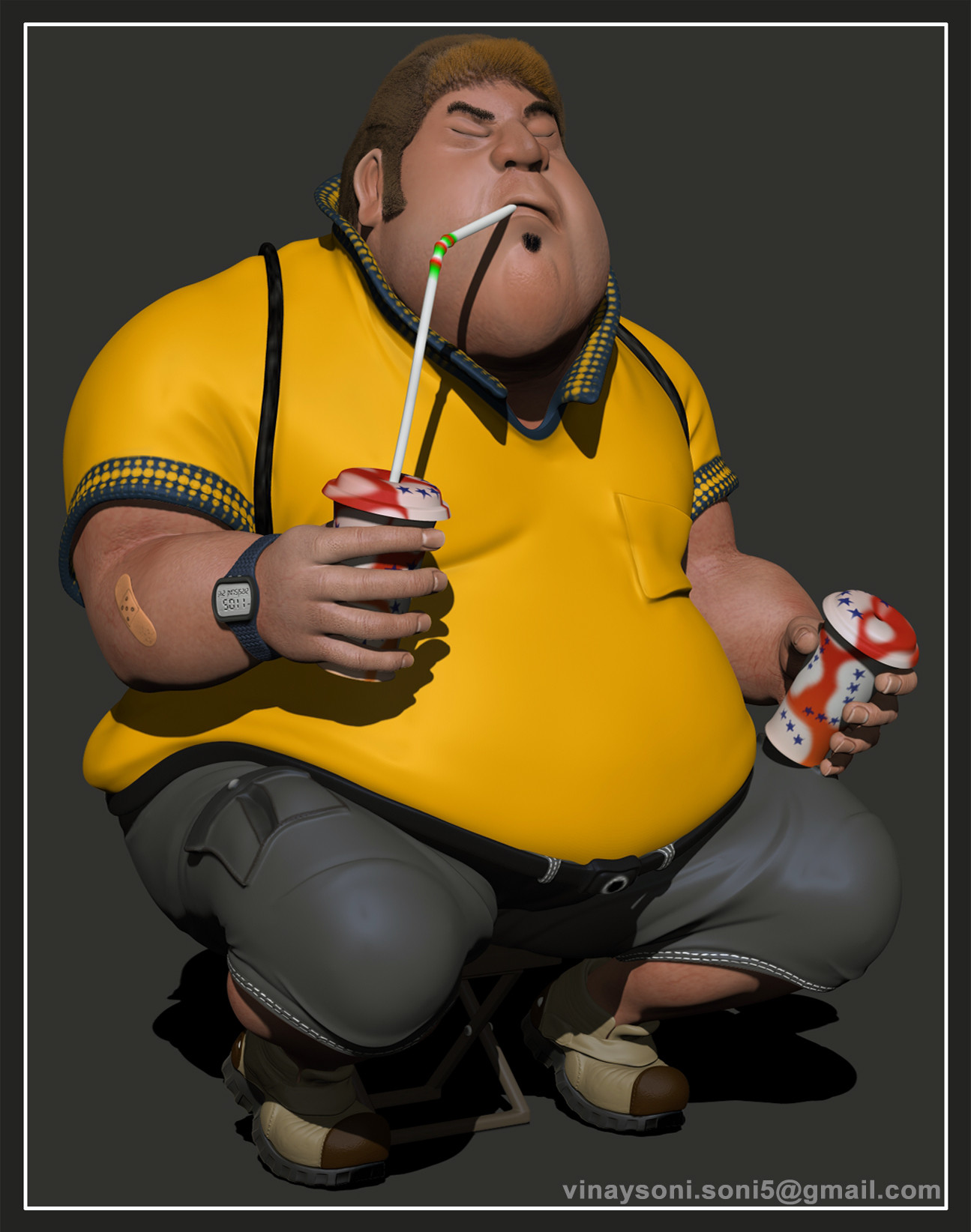 ArtStation - Fat Guy by vinso