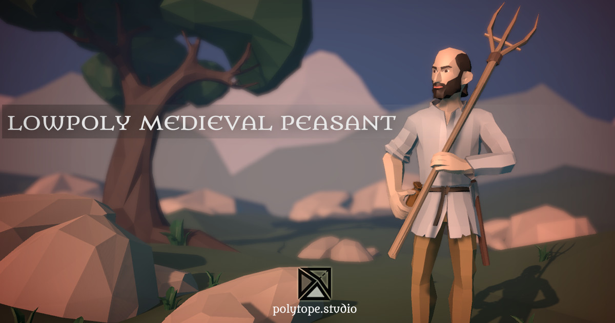 ArtStation - Lowpoly Medieval Peasant