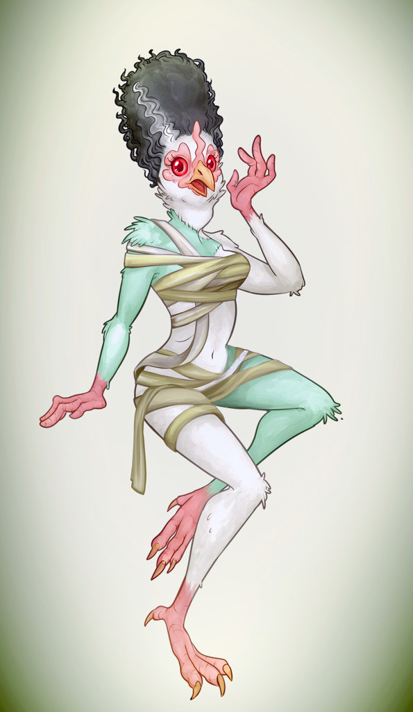ArtStation - Bride of Chickenstein - Podcast Mascot.
